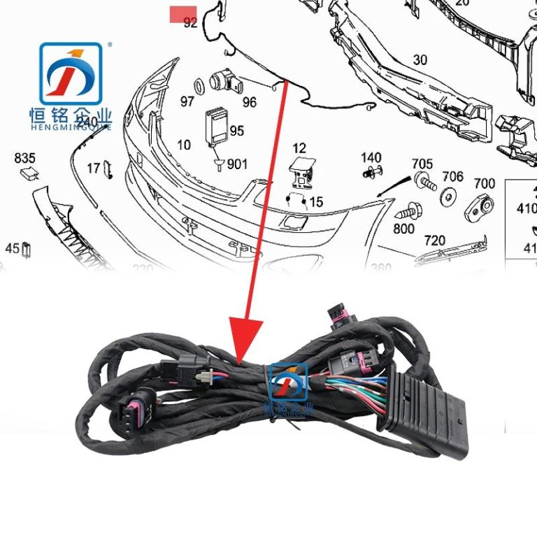 S Class W221 Front Bumper Wiring 2214401708 Parking Sensor Wiring for ...